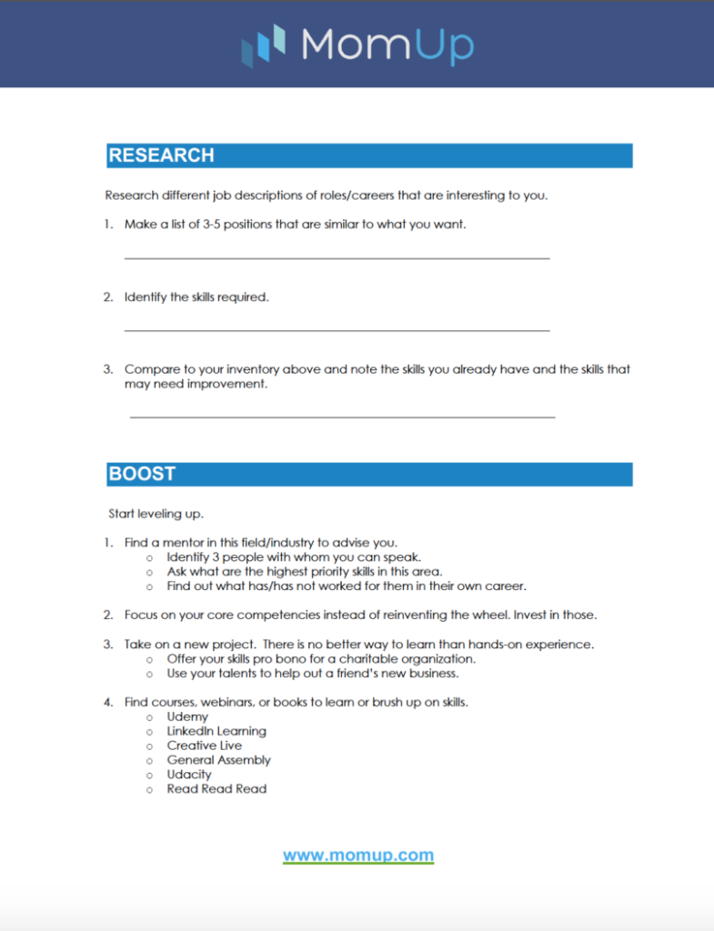 LevelUp Worksheet - MomUp